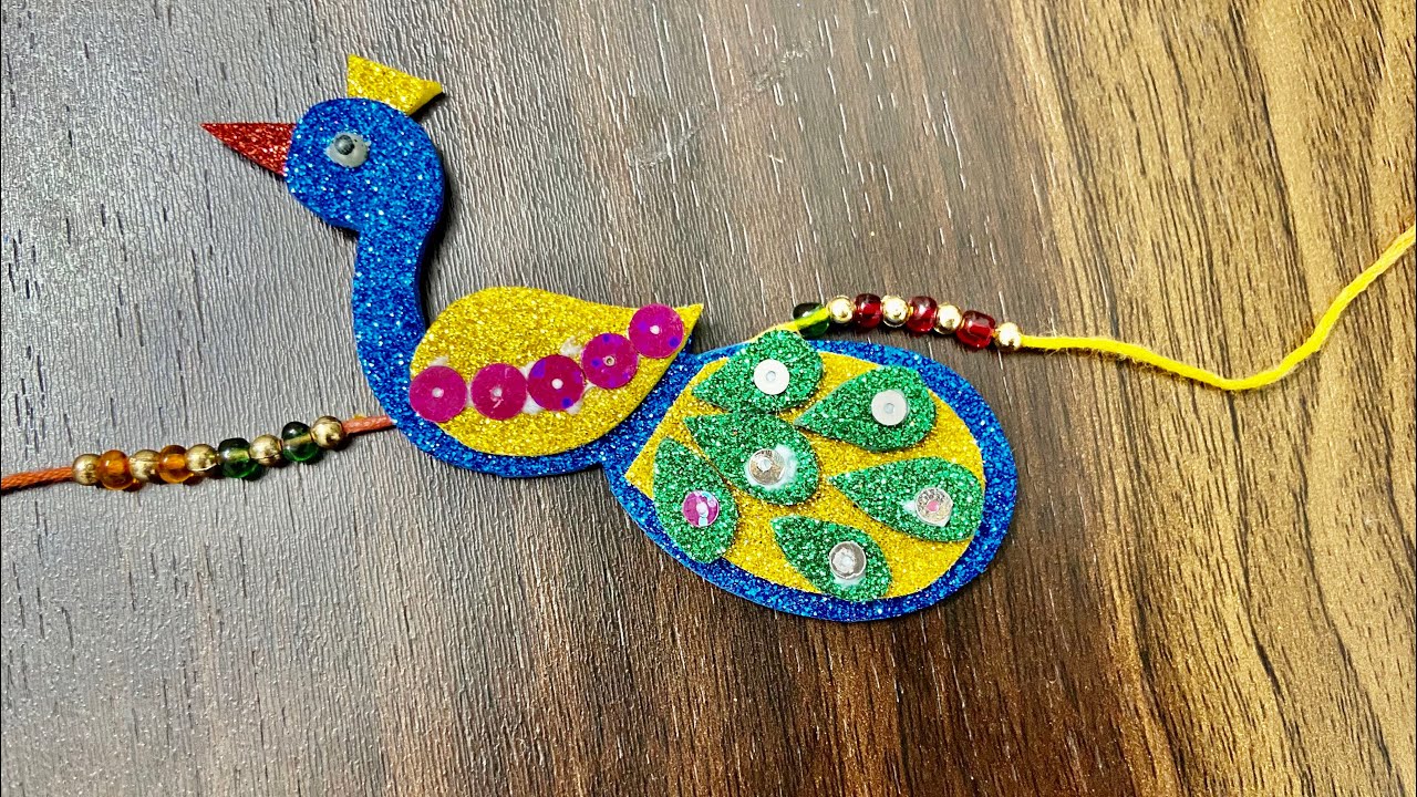 DIY Rakhi at home | घर पर राखी कैसे बनाए । beautiful rakhi at home ...