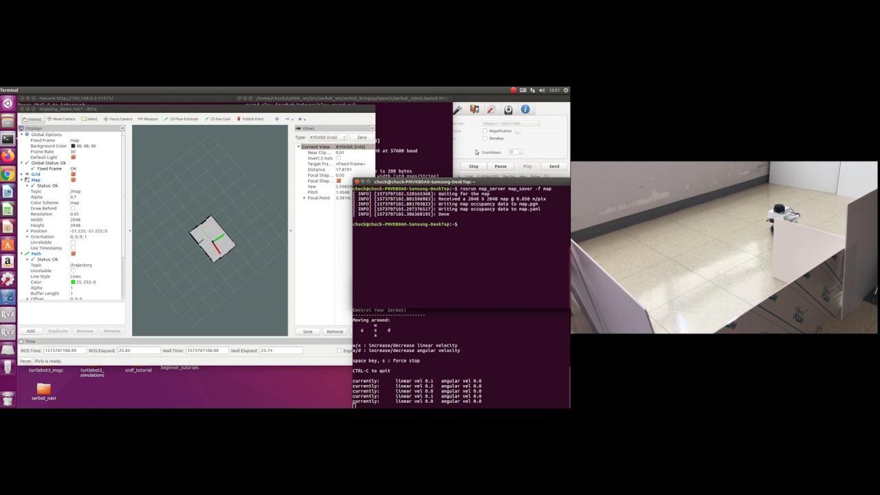 ROS를 이용하여 MAP 그리기 - YouTube