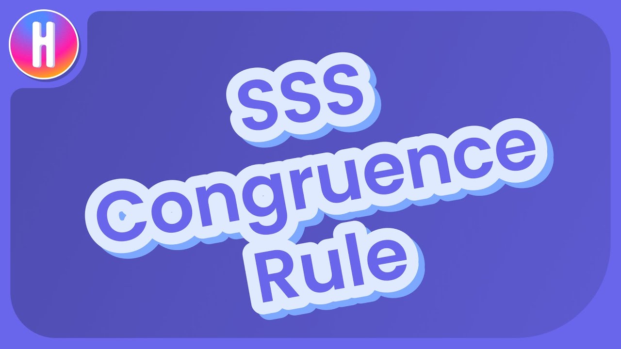What Is the SSS Congruence Rule? - YouTube
