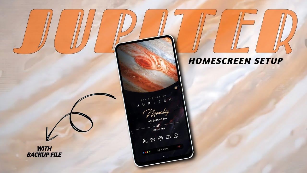 Jupiter Homescreen Setup 2023 😍 | Nova Launcher Setup #16 | In Hindi ...