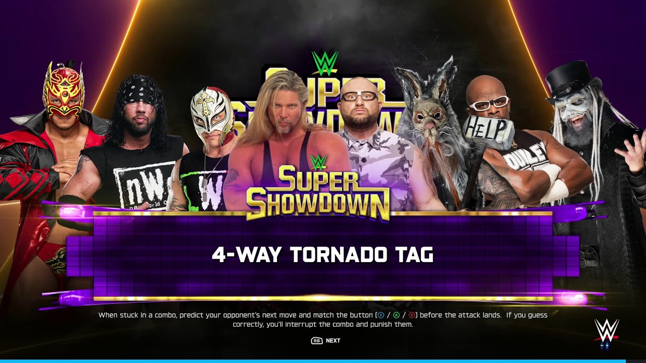 WAYTT SICKS VS. LWO VS .nWo VS. DUDLEY BOYZ 4 WAY ELIMINATION TORNADO ...