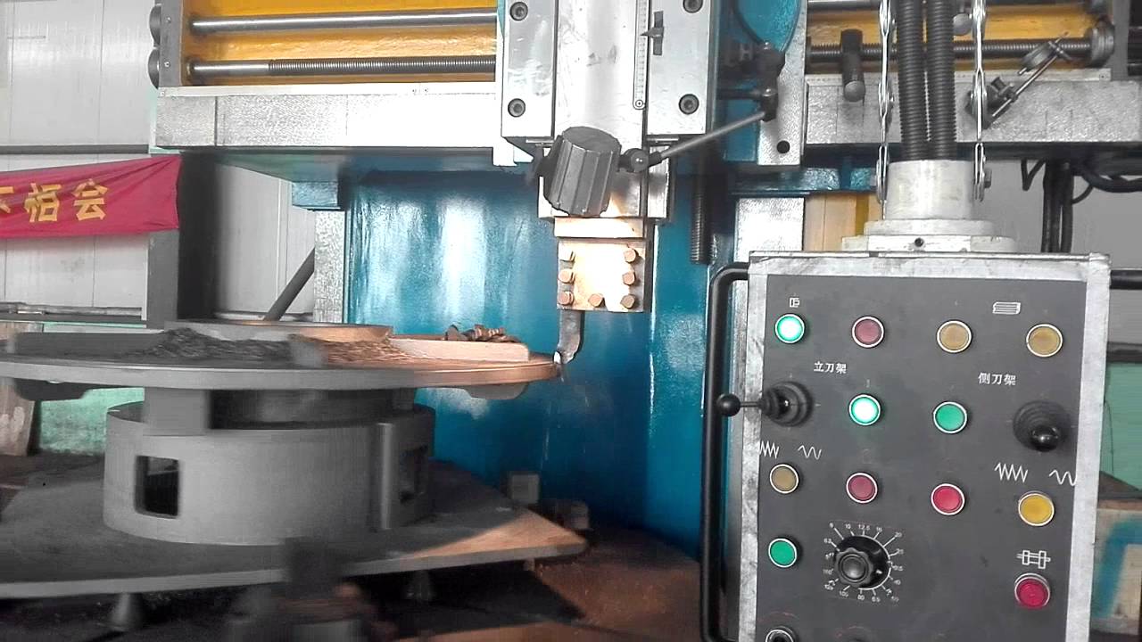Vertical turning lathe machine VTL processing - YouTube