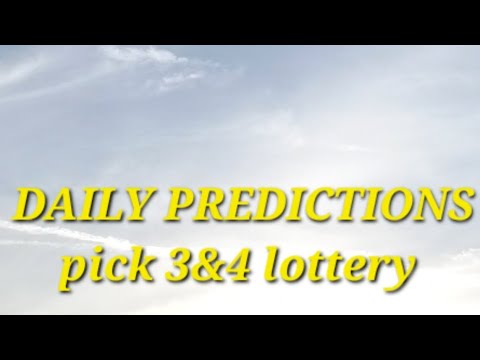 pick 3&4 Daily predictions lottery numbers - YouTube