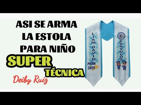 COMO HACER ESTOLA DE GRADUACIÓN PREESCOLAR O PARA NIÑOS 