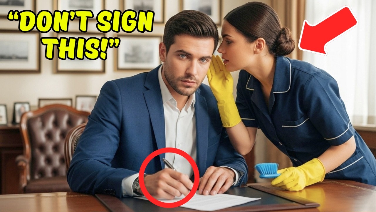 Poor Janitor Whispered to the Millionaire: ‘DON’T SIGN IT,’ and What He ...