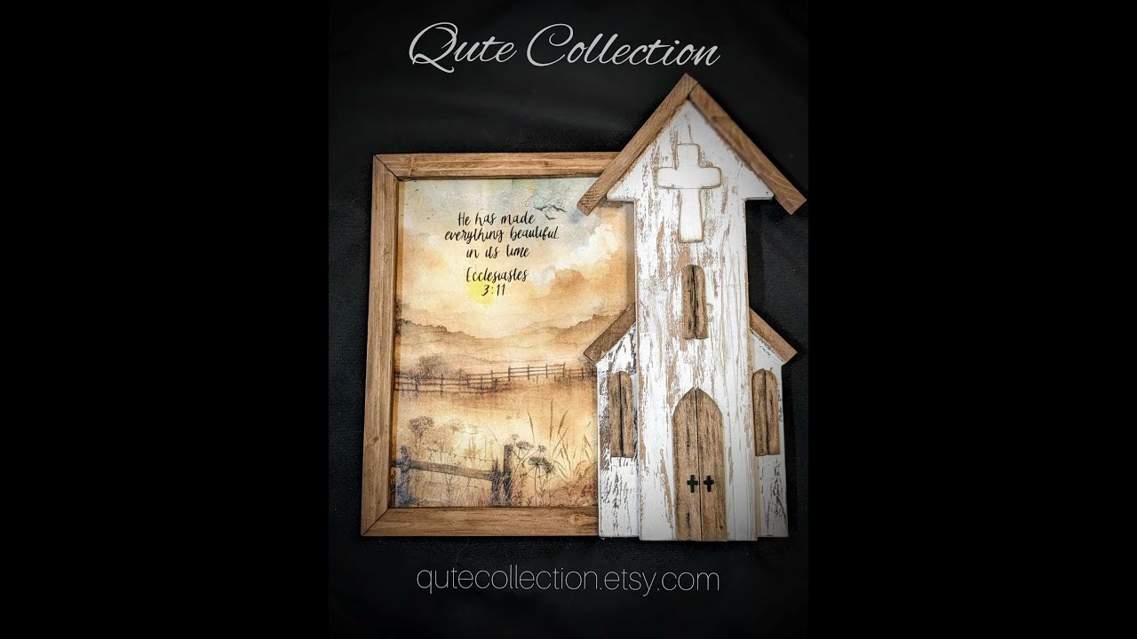 Rustic 3-D Chapel Wall Hanger DIY - YouTube