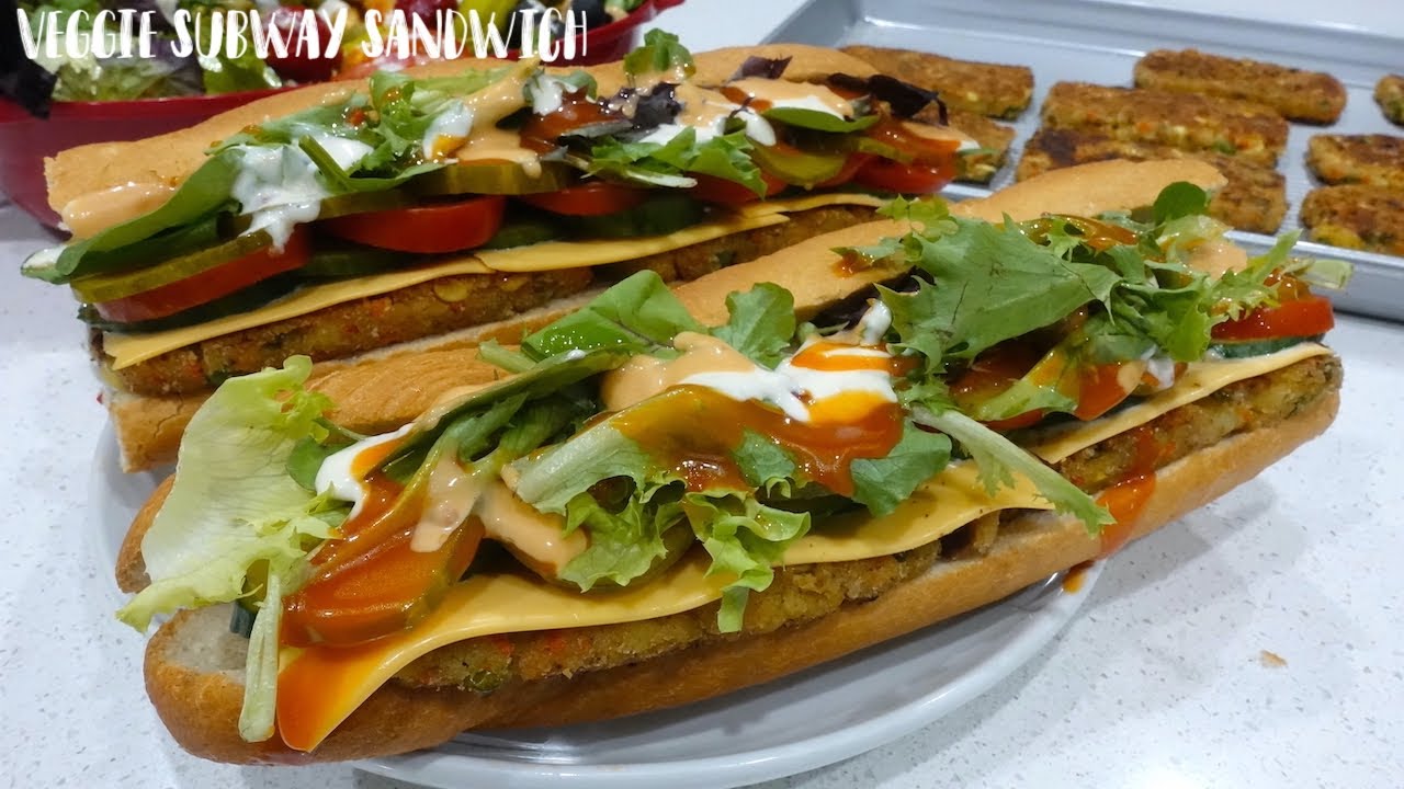 Veggie Subway Sandwich • No Onion No Garlic • Sangeeta's World - YouTube