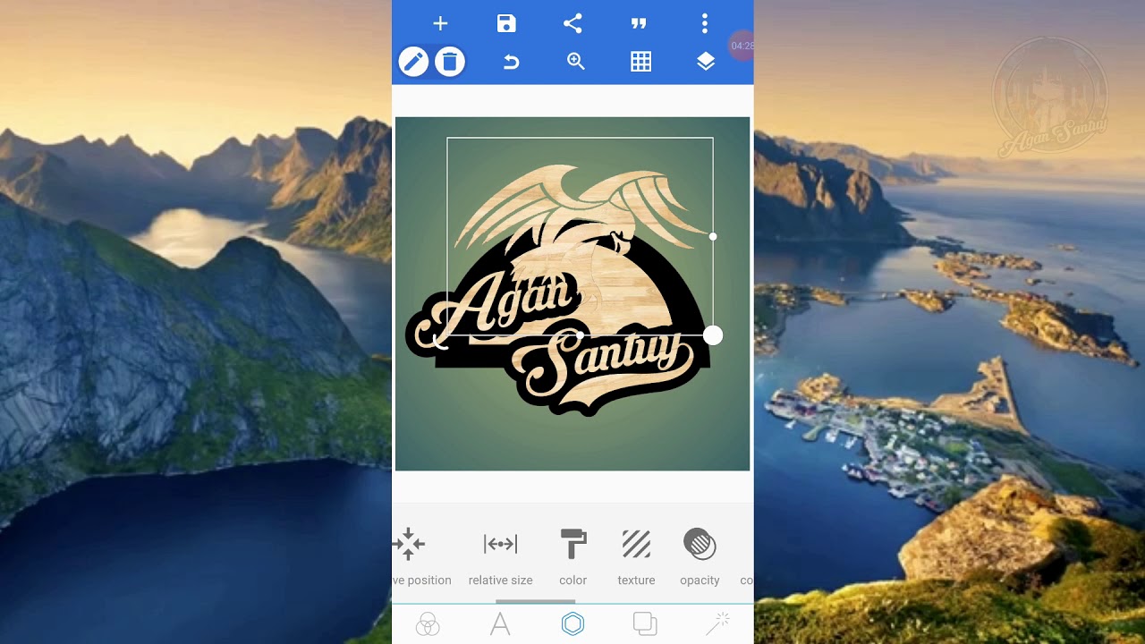 how to make logo simple with pixel lab - YouTube