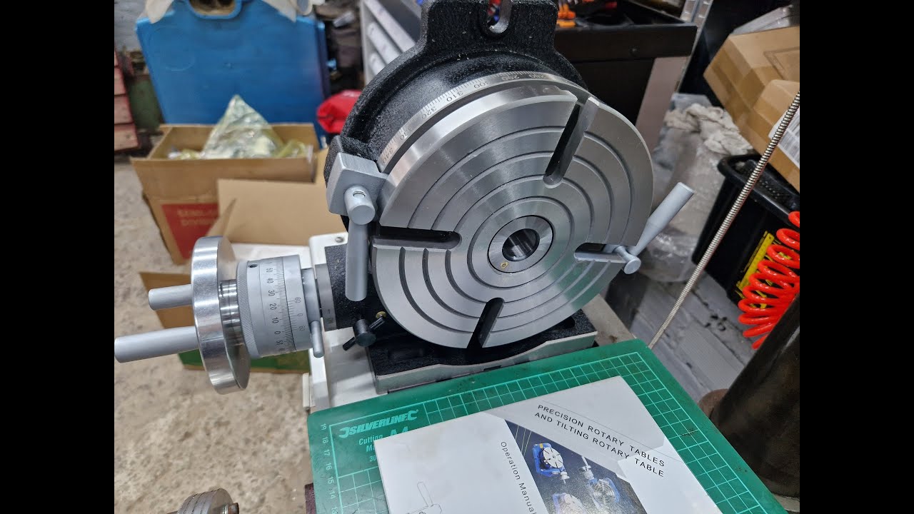 Mesa Rotativa Horizontal y Vertical 200 mm Con 4 Ranuras - YouTube