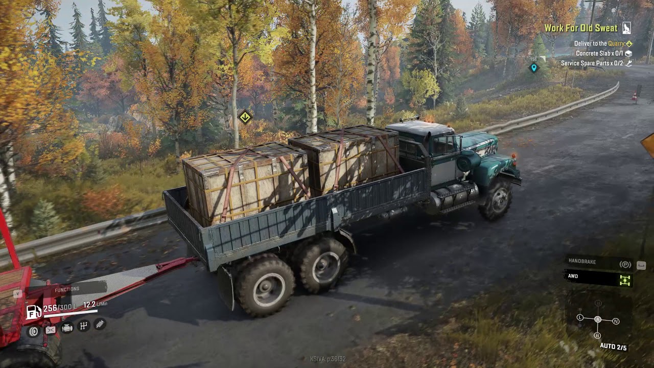 SnowRunner 45 Work for Old Sweat Deliver to the Quarry Concrete Slab ...