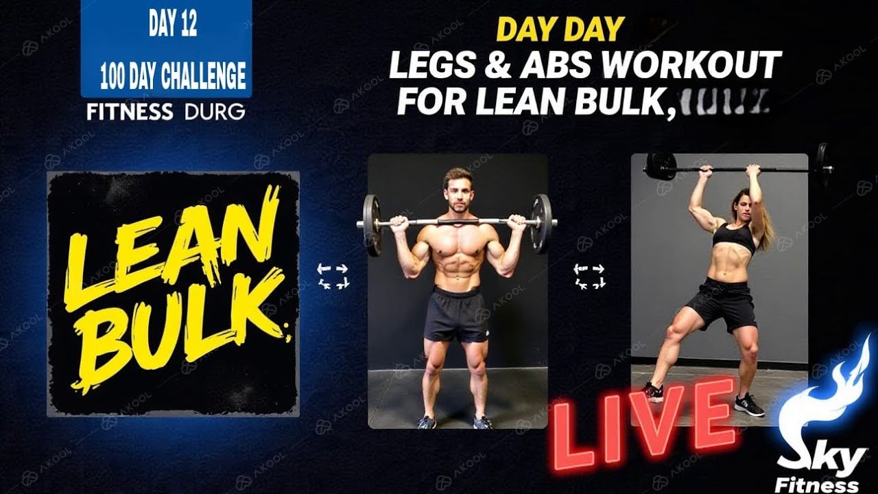 Lean Bulk Transformation: Day 12 Leg and Ab Workout - YouTube