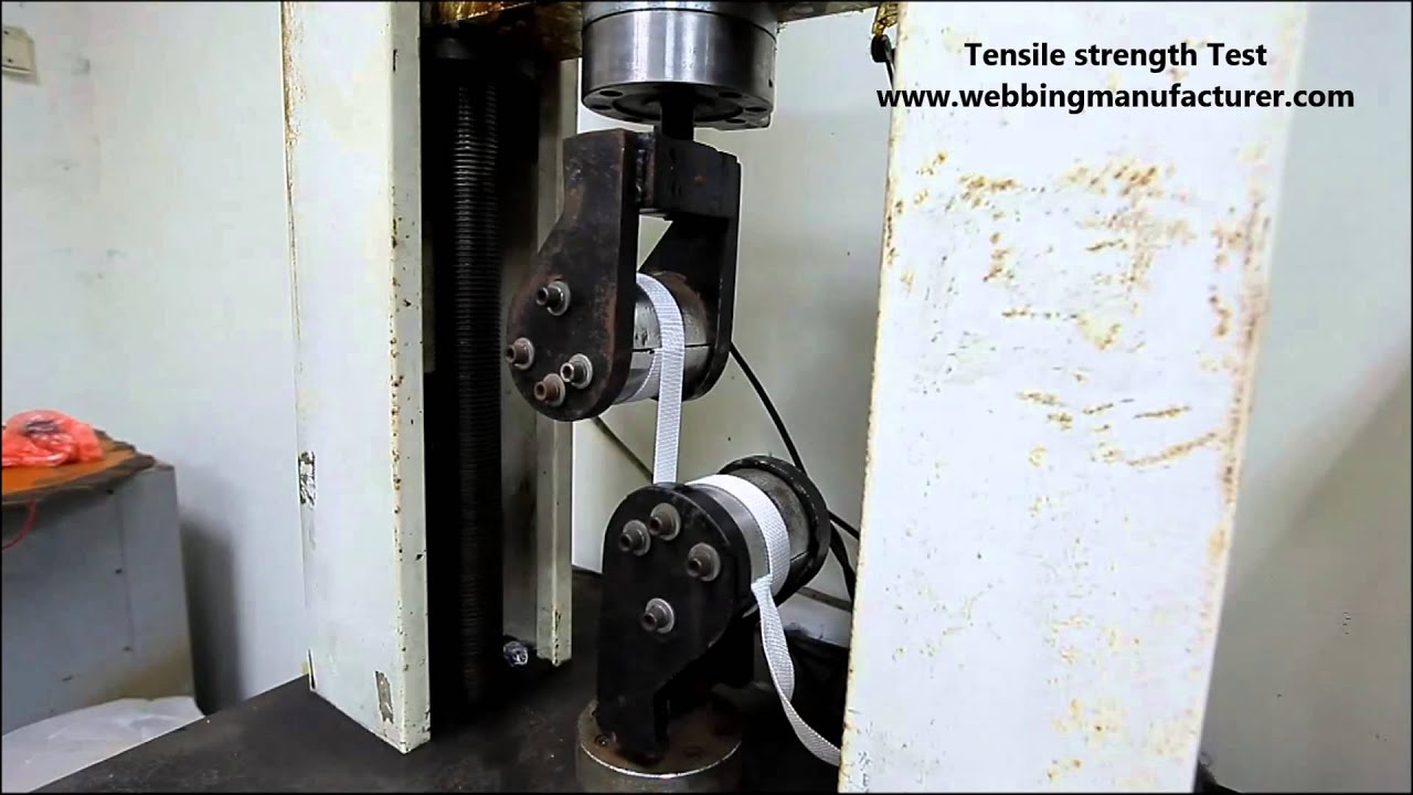 Webbing Manufacturer_Tensile Strength Test - YouTube