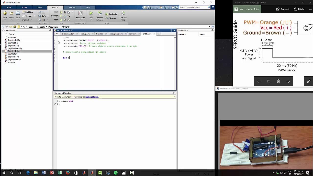 MATLAB® Support Package for Arduino Servo motor - YouTube