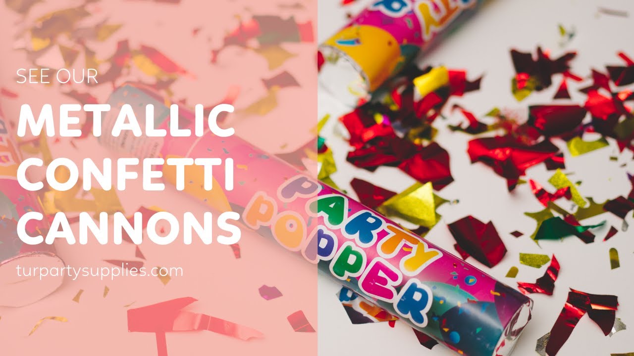 Multicolor Metallic Confetti Cannons | Confetti Poppers for Parties ...