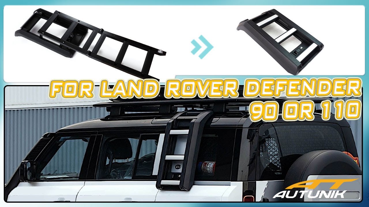 Autunik.com - Land Rover Defender 110/90 Deployable Side Roof Ladder ...
