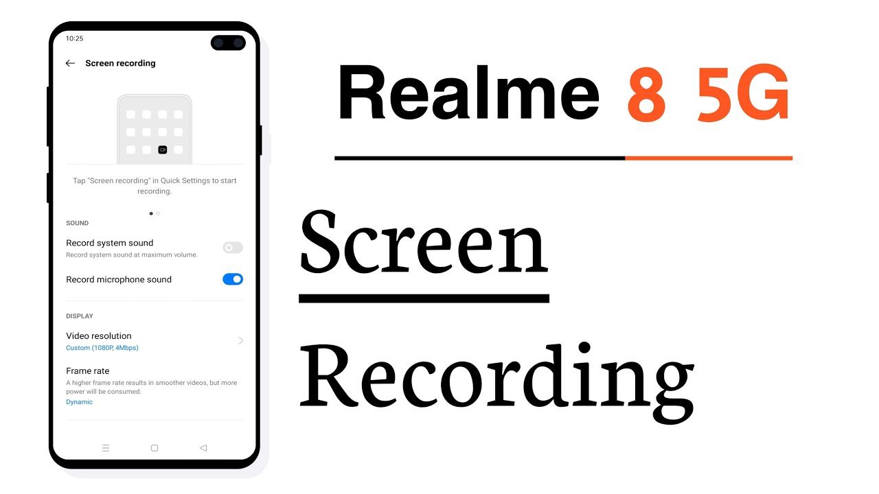 Realme 8 5G Screen Recording Feature - YouTube