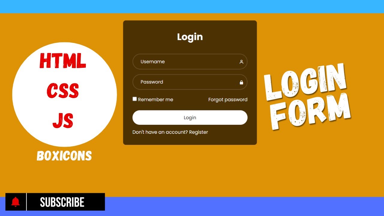 How to Create a Stylish Responsive Login Form with HTML, CSS, and Icons ...