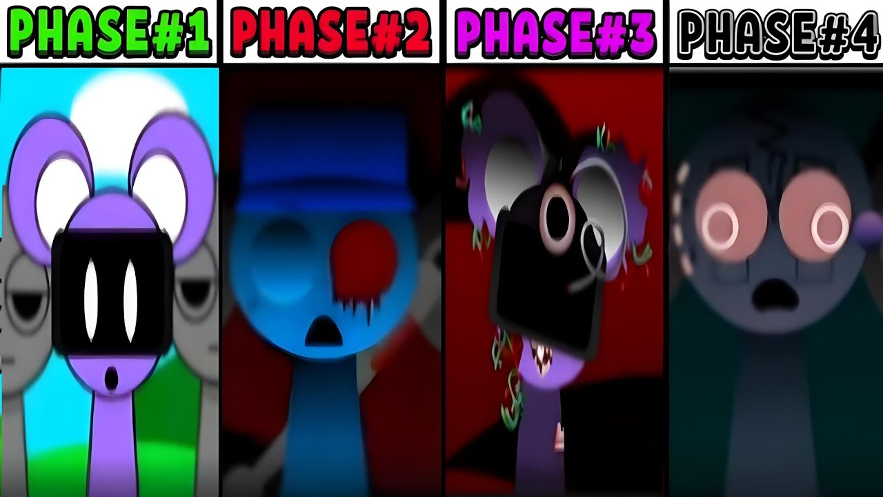 All Phases in New Incredibox Sprunki 2: Phase 1 VS Phase 2 VS Phase 3 VS Phase 4 - YouTube