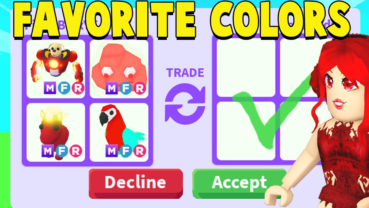 Trading RANDOM players Their FAVORITE COLORS in Adopt Me! - YouTube