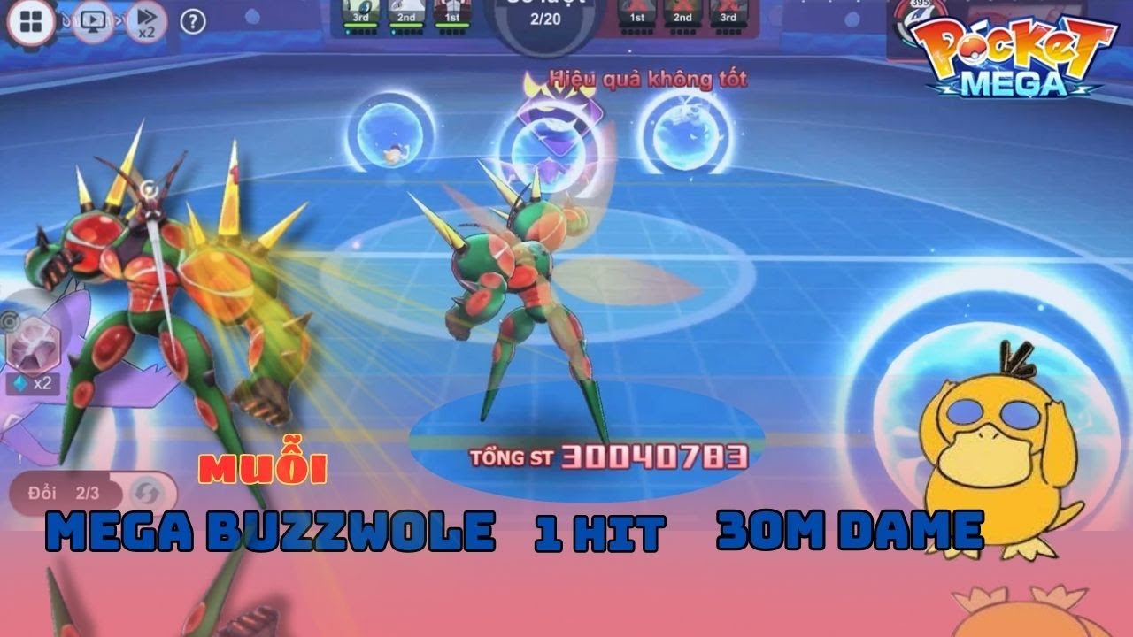 Pocket mega - Muỗi Mega Buzzwole 2m lực chiến 1 đấm 30 triệu sát thương ...