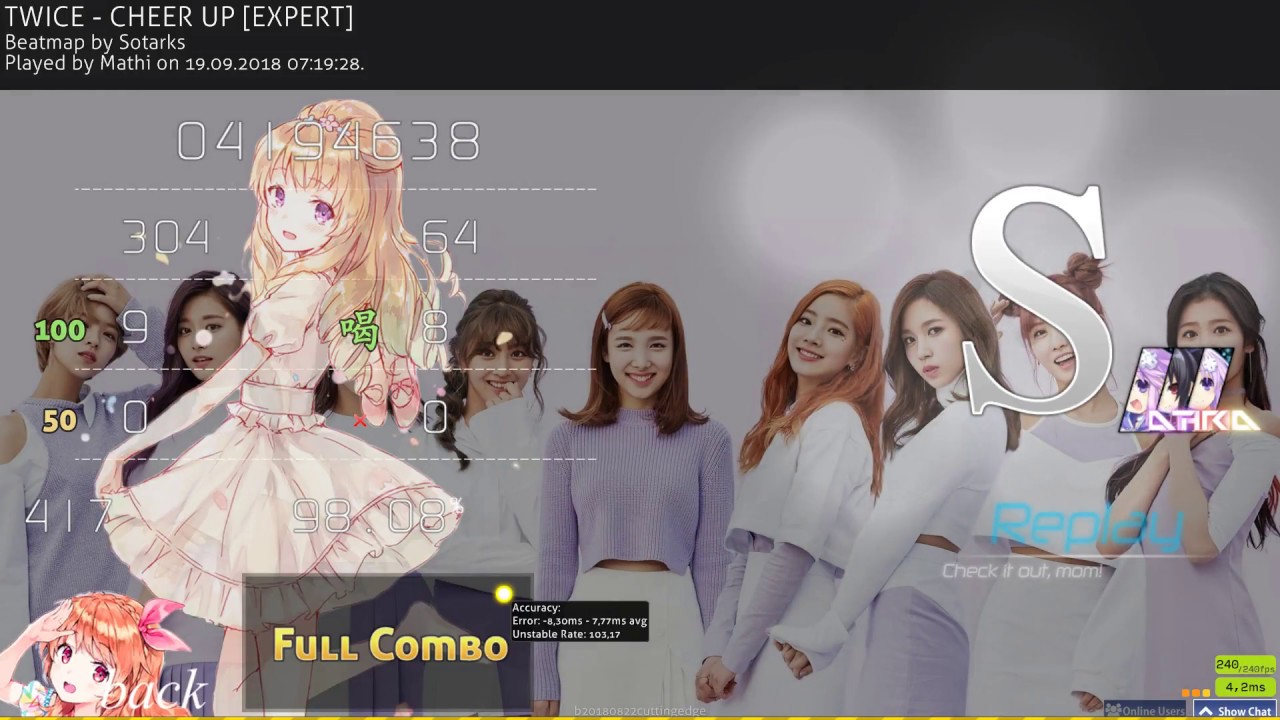 osu! | Mathi 🇨🇱 | TWICE - CHEER UP [EXPERT] +HD,HR,DT (98.08%) FC #1 ...