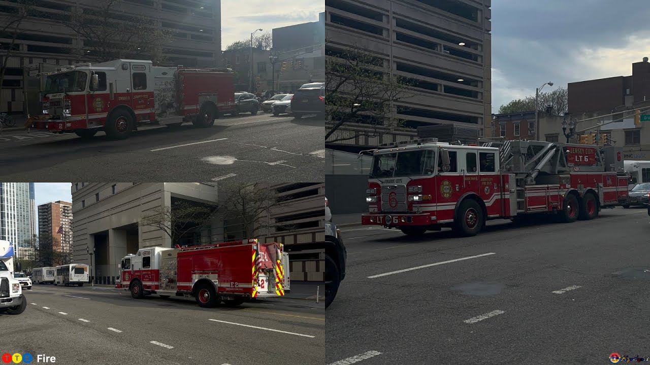 4K 2025: Jersey City Fire Department Engine 2 & Ladder 6 - YouTube