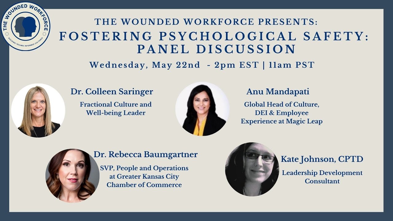 Fostering Psychological Safety Panel Recording - YouTube