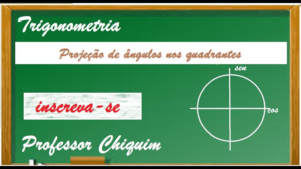 Trigonometria projeção nos quadrantes - YouTube