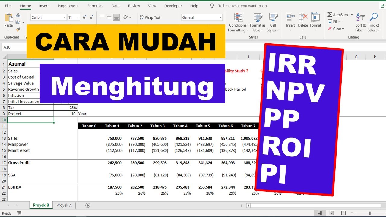 Membuat Financial Modelling Excel - YouTube