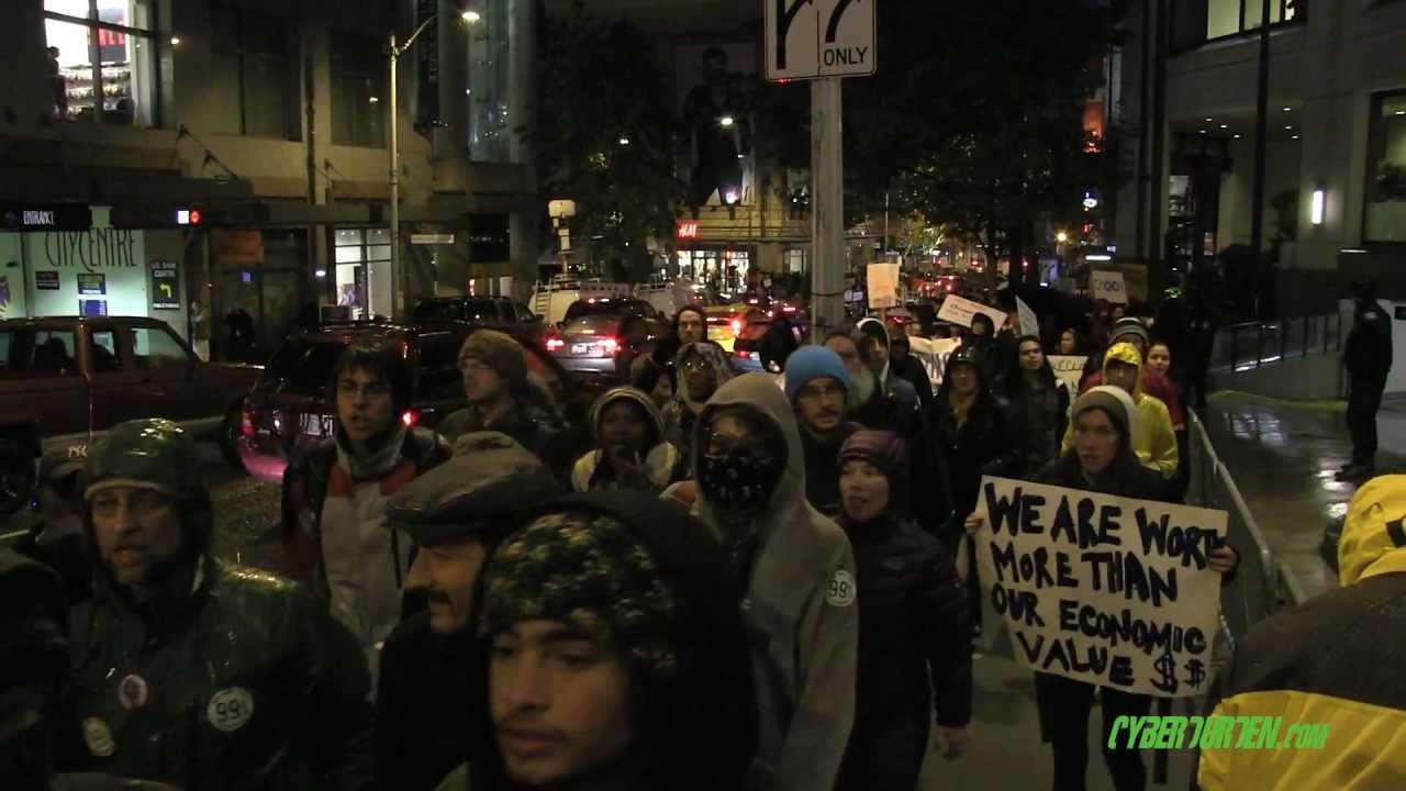 Occupy Seattle: Protest at Sheridan Hotel (part 2) - YouTube
