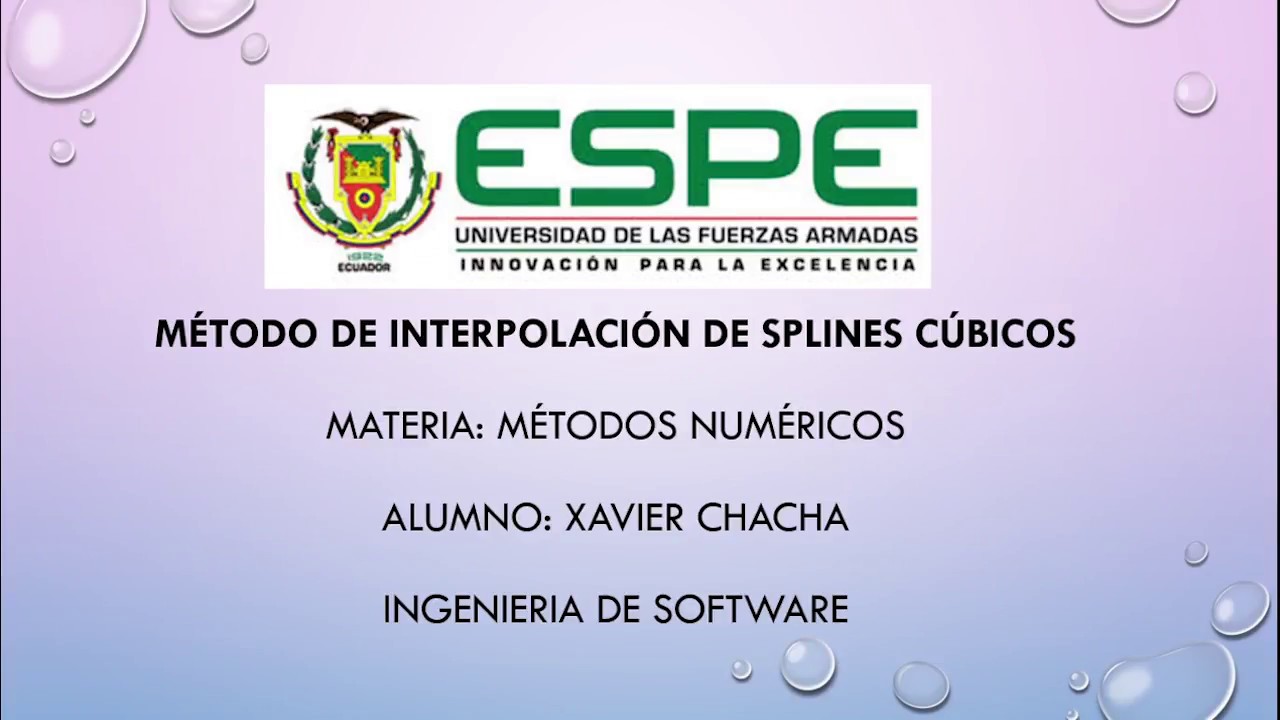 Método de interpolación de splines cúbicos - Métodos numéricos - YouTube