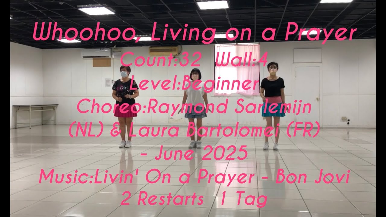 Whoohoo, Living on a Prayer line dance - YouTube