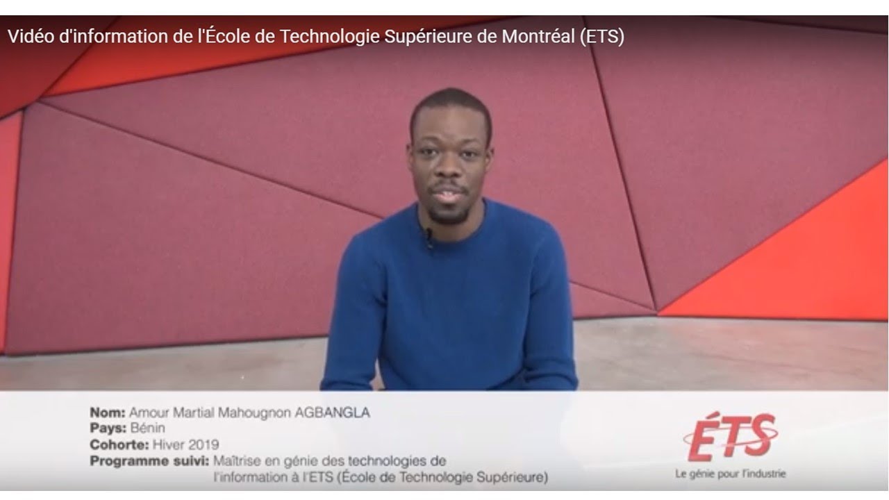 Vidéo d'information sur l'École de Technologie Supérieure de Montréal ...