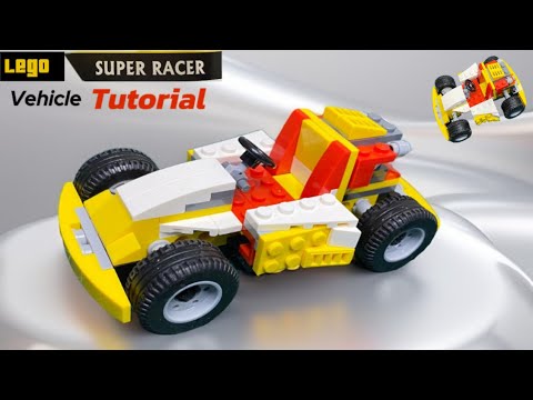 How To Make A Lego Super Racer Vehicle Easy Tutorial - YouTube