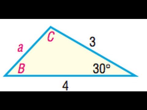 Find the area of the triangle using the law of cosines and the area ...