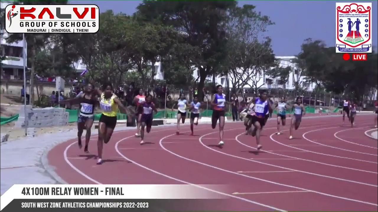 4X100M Relay Women Final | TNPESU South West Zone Inter-University Athletic Championships 2022 ...