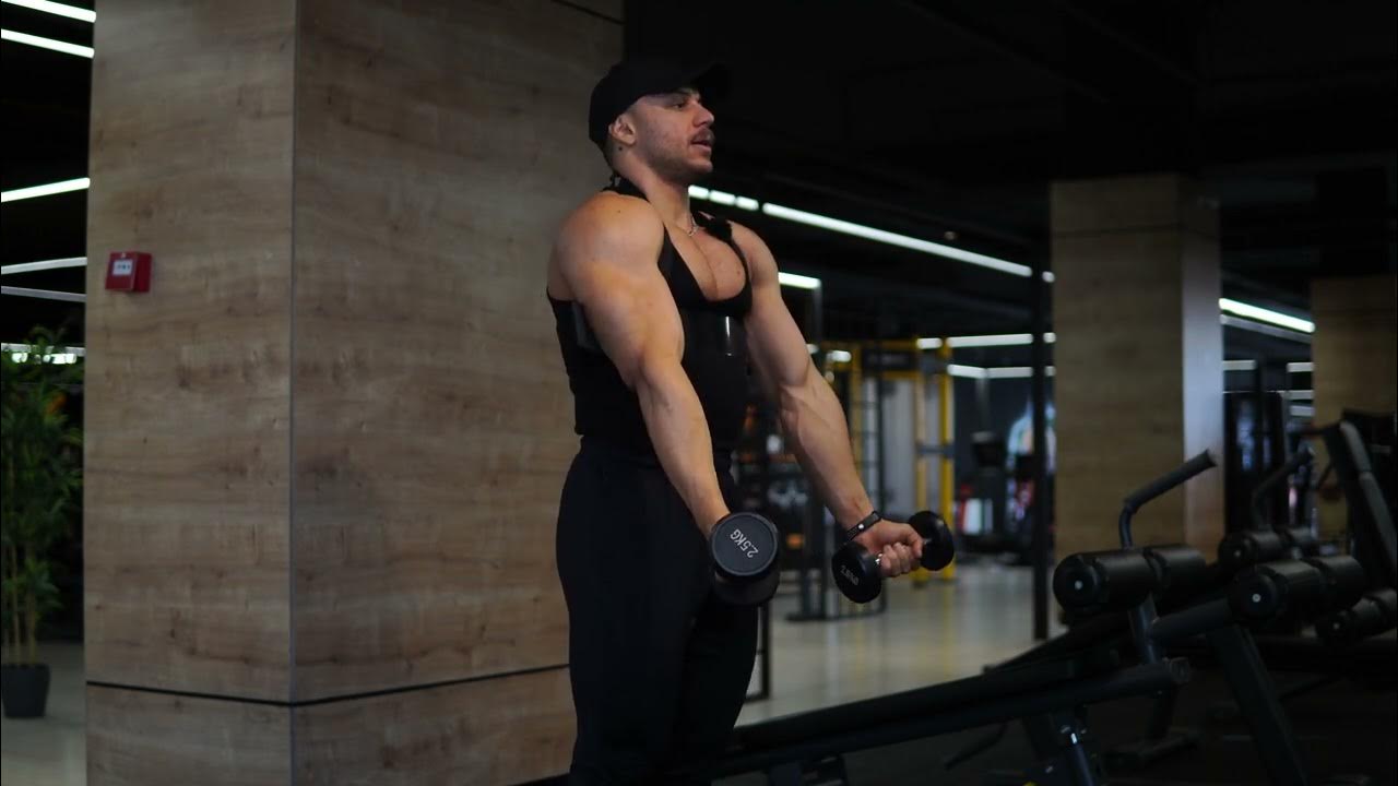 كيل دمبلص مترادف بأستخدام مثبت اليدين - alternating db biceps curls strict - YouTube