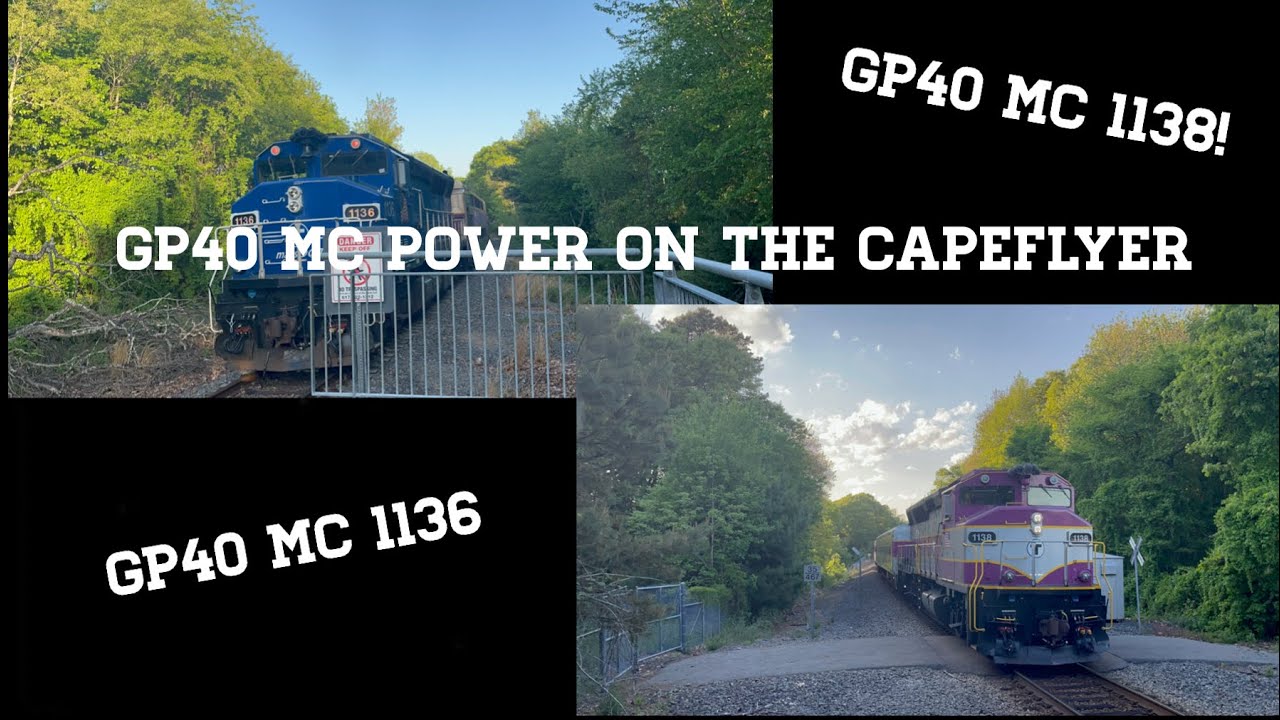 GP40MC Power on The First CapeFlyer of the Year! Railfanning Middleboro ...