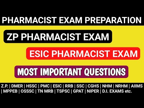 ESIC Pharmacist exam preparation | ZP Pharmacist exam preparation |IBPS ...