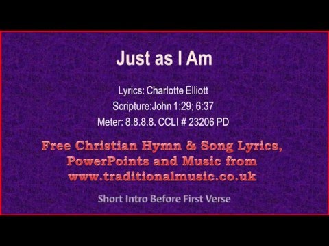 Just As I Am, Without One Plea - Hymn Lyrics & Music - YouTube