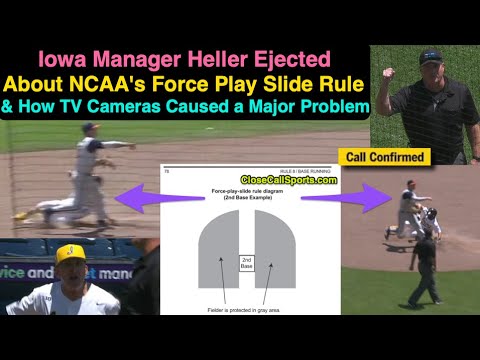 Iowa's Force Play Slide Rule Rule Double Play, Heller Ejected, Hawkeyes ...