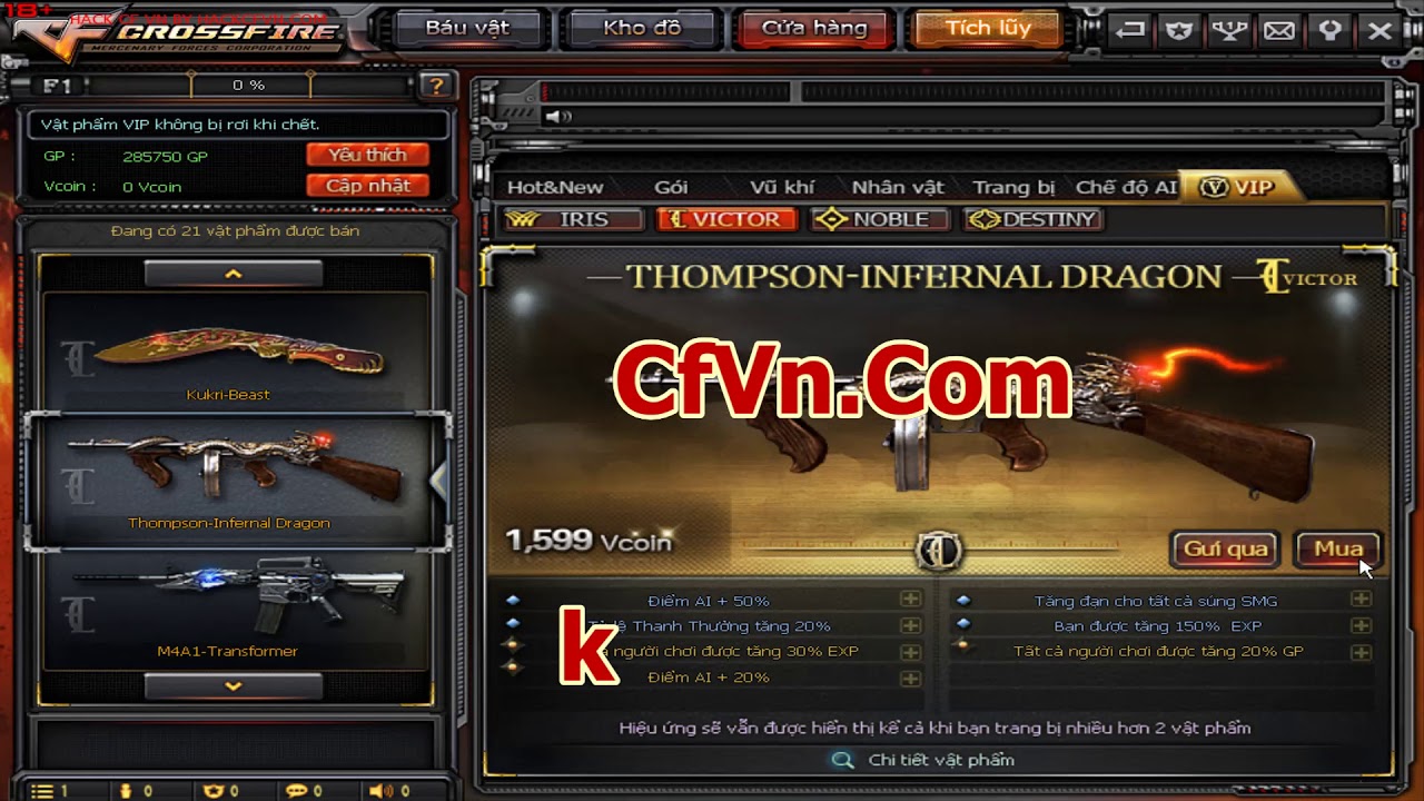 Mua full Súng Víp Đột Kích - Cf trong 2 phút không tốn vcoin nào - YouTube
