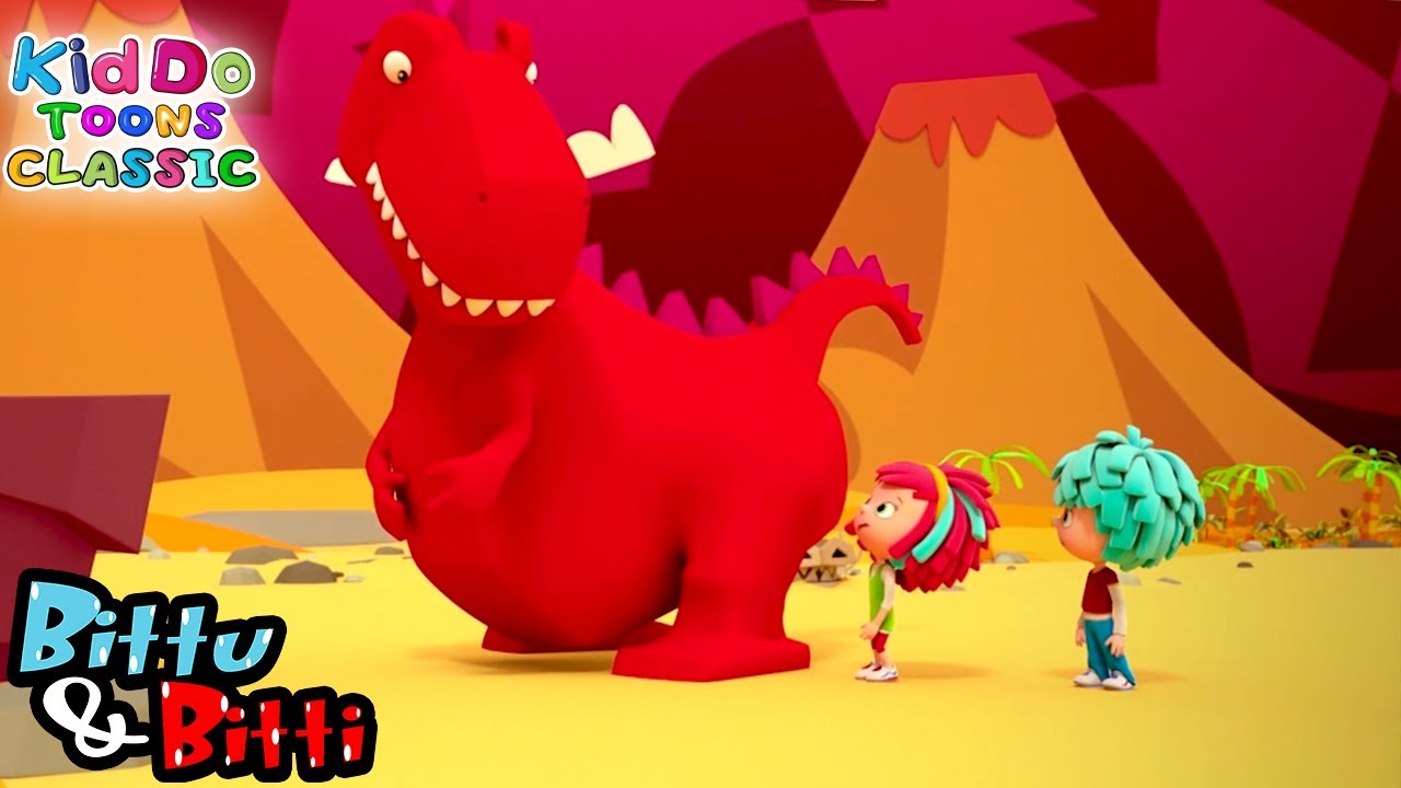 डायनासोर की पूछ | Funny Cartoon Story | Kiddo Toons Classic | Bittu And ...