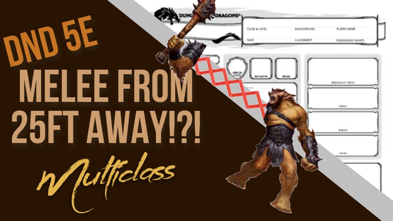 Punch From 25 Feet Away!?! Low Level Monk/Fighter Build DnD - YouTube