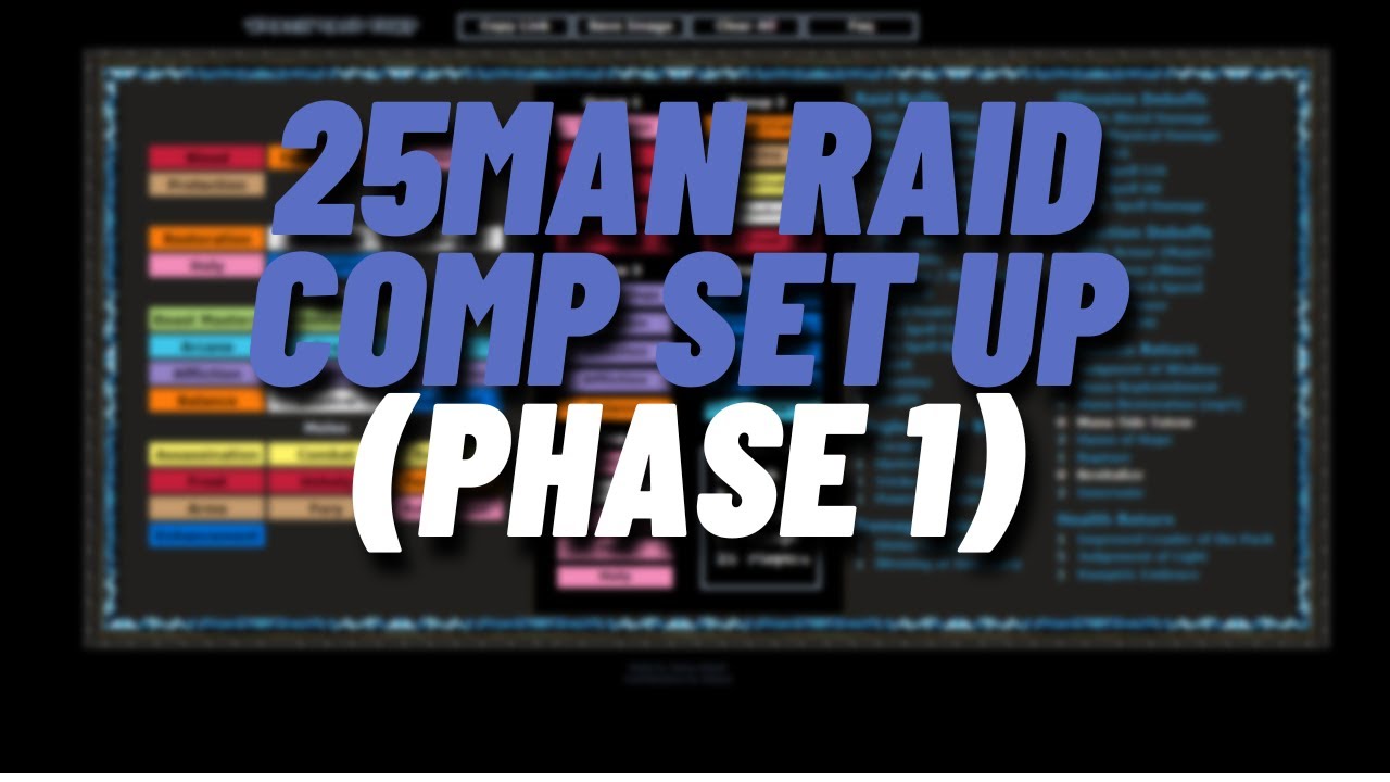 The ideal 25man raid comp for Phase 1 Wotlk Classic - SOUL Discussion ...