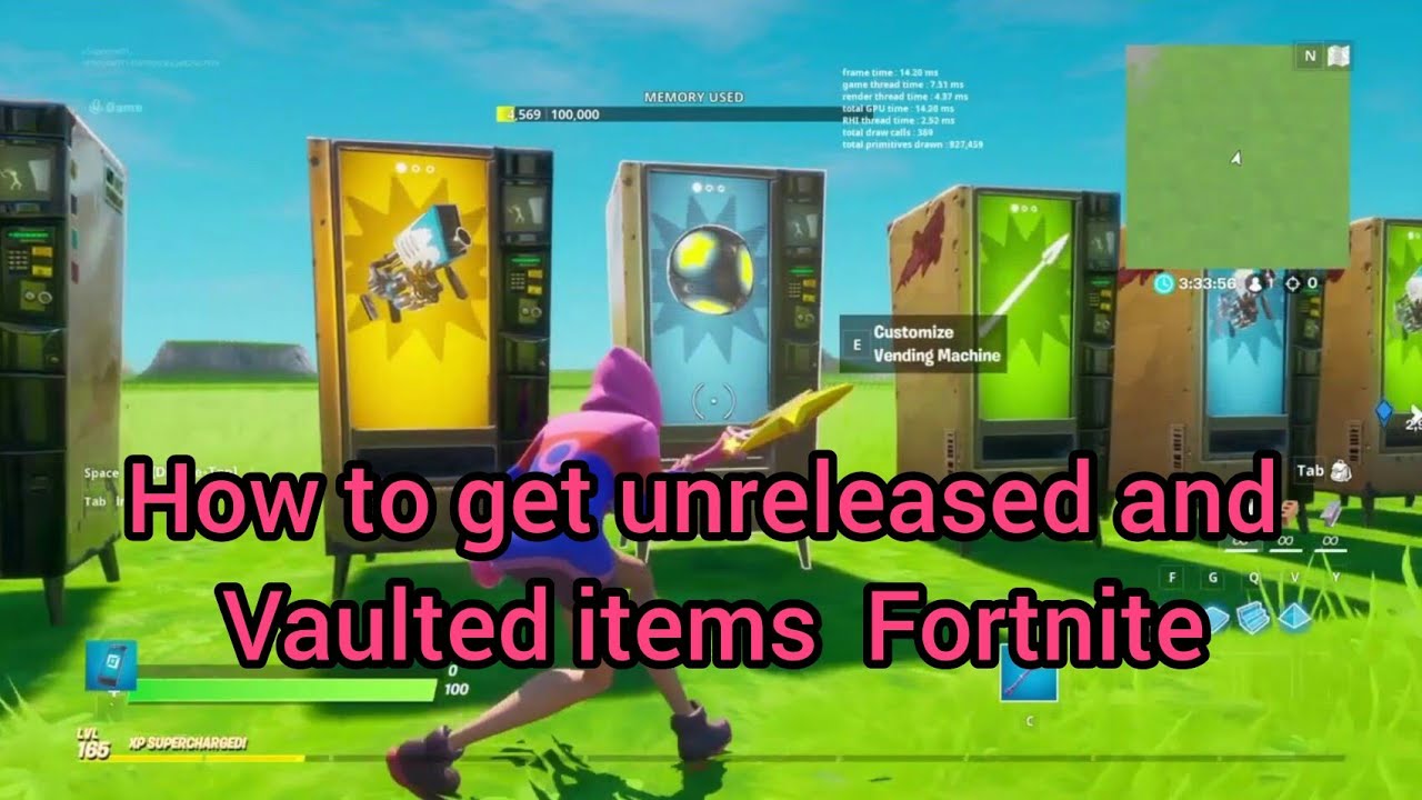How to get unreleased and vaulted items In Creative Fortnite - YouTube