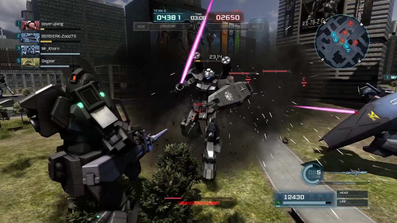 Gundam Battle Operation 2: Ace match with the Nemo (W/170mm Cannon ...