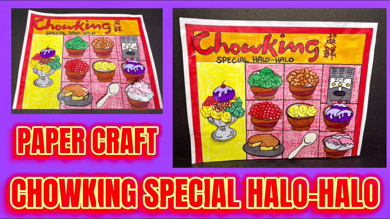 CHOWKING HALO-HALO | Paper Craft - YouTube