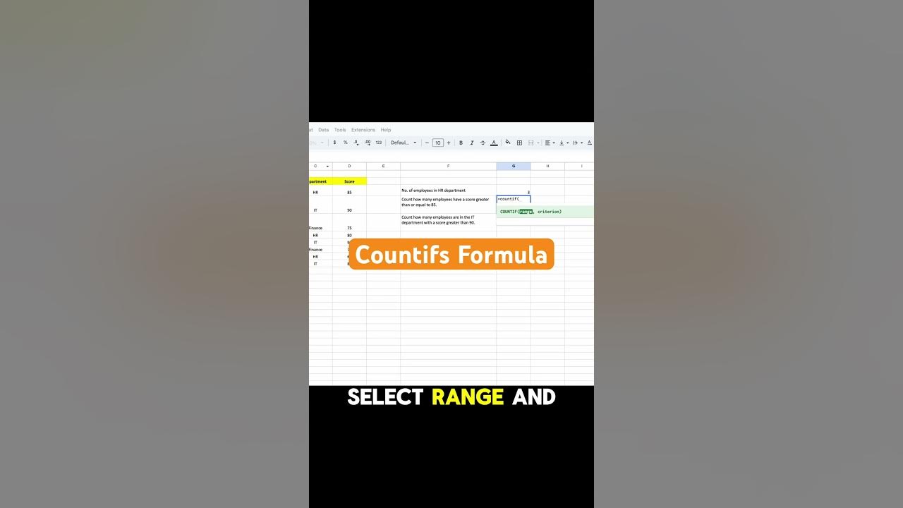 Learn how to use countifs formula in 1min #excel #exceltips #exceltutorial - YouTube
