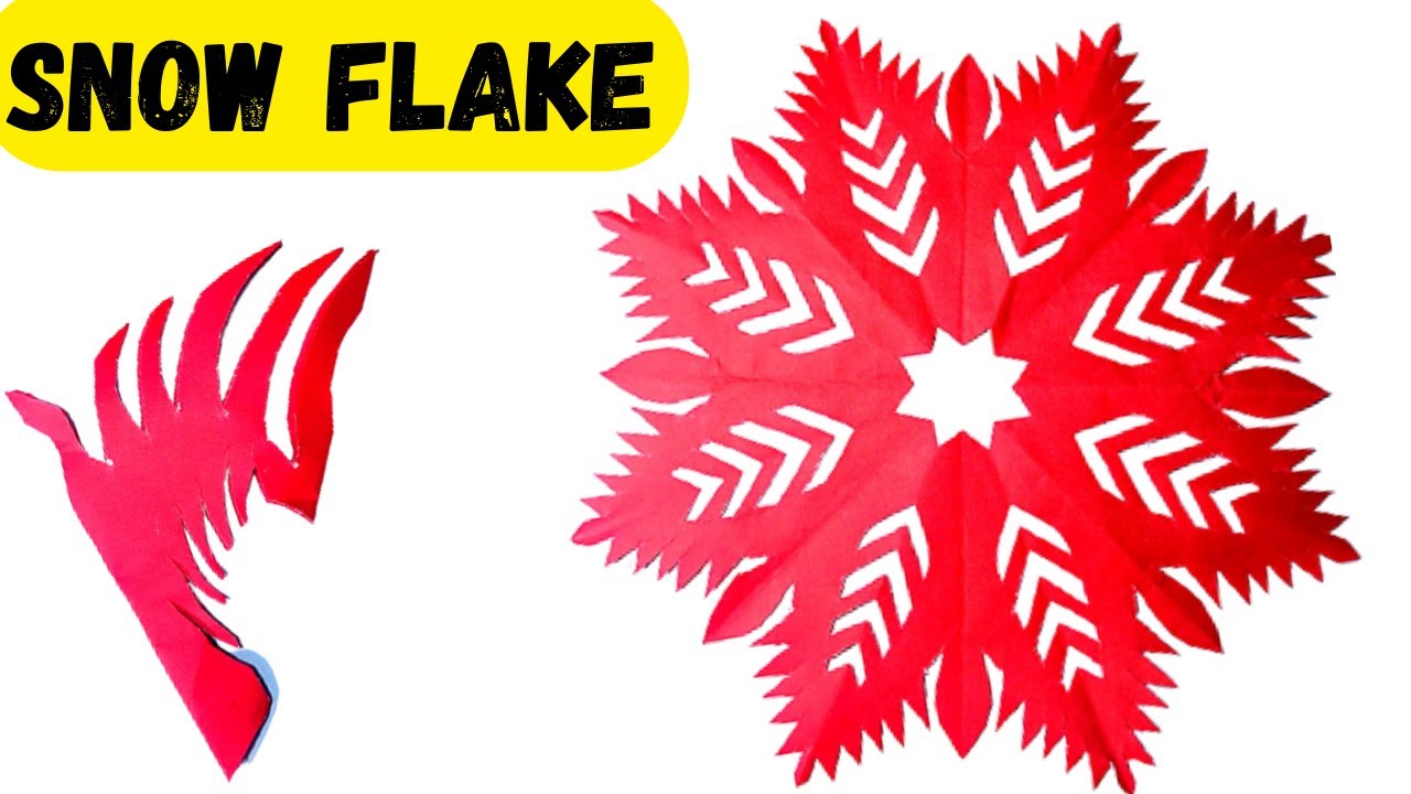How to cut paper snow flake | paper cutting idea | wall decoration ...